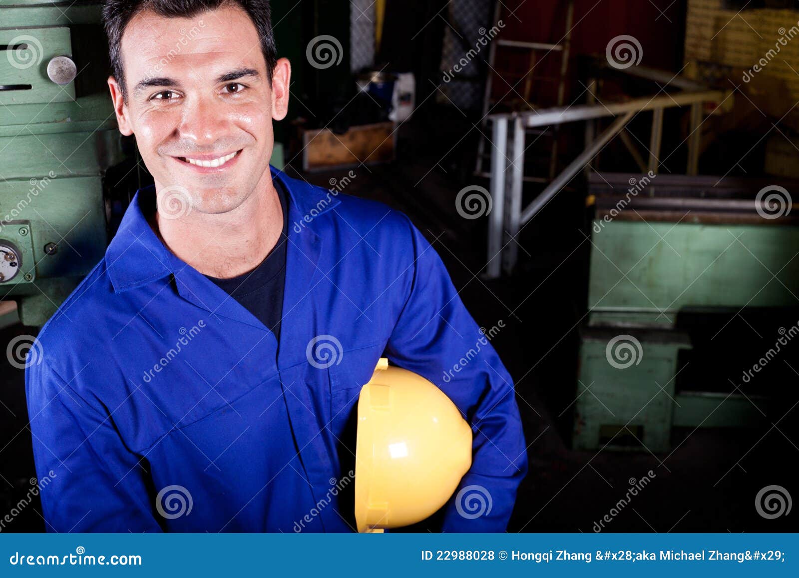 Blue collar worker stock photo. Image of portrait, skilled - 22988028