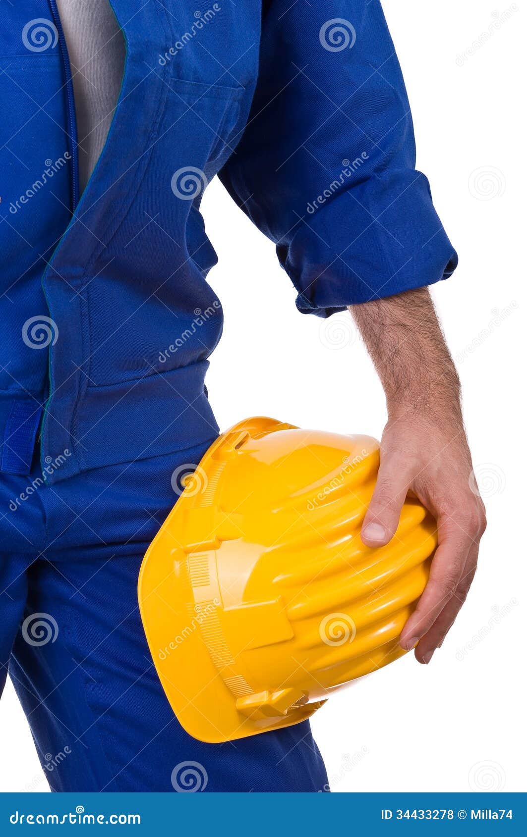 Blue collar worker. stock photo. Image of manpower, blue - 34433278