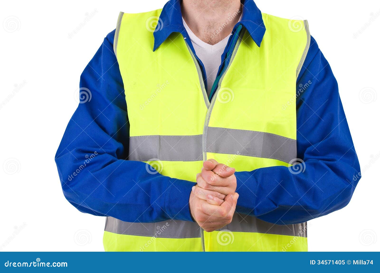 Blue collar worker. stock image. Image of people, portrait - 34571405