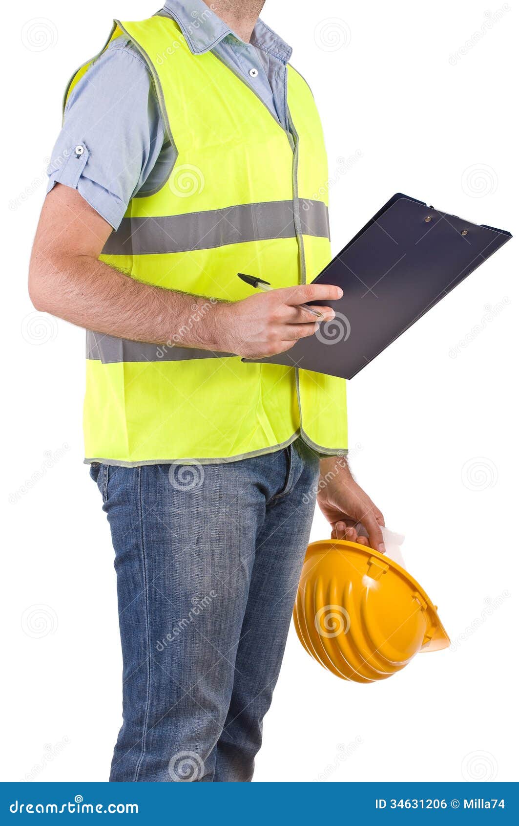 Blue collar worker. stock photo. Image of equipment, profession - 34631206