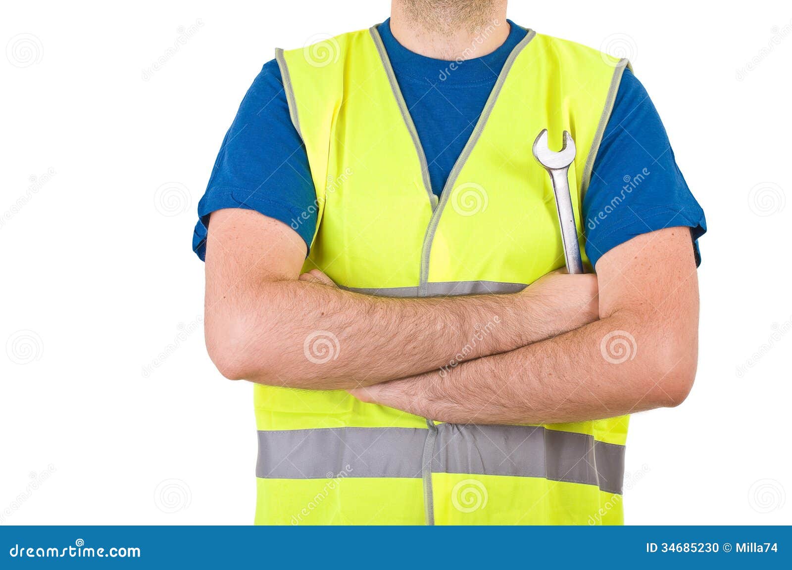 Blue collar worker. stock photo. Image of labor, laborer - 34685230