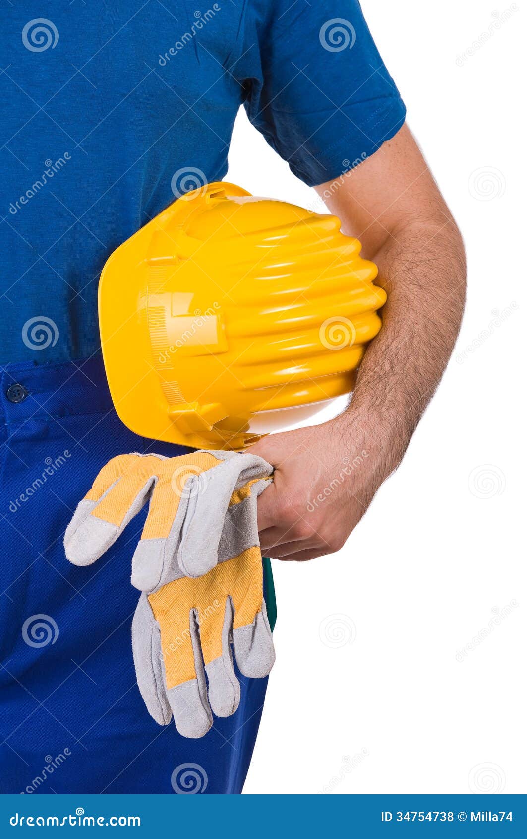 Blue collar worker. stock photo. Image of adult, construction - 34754738