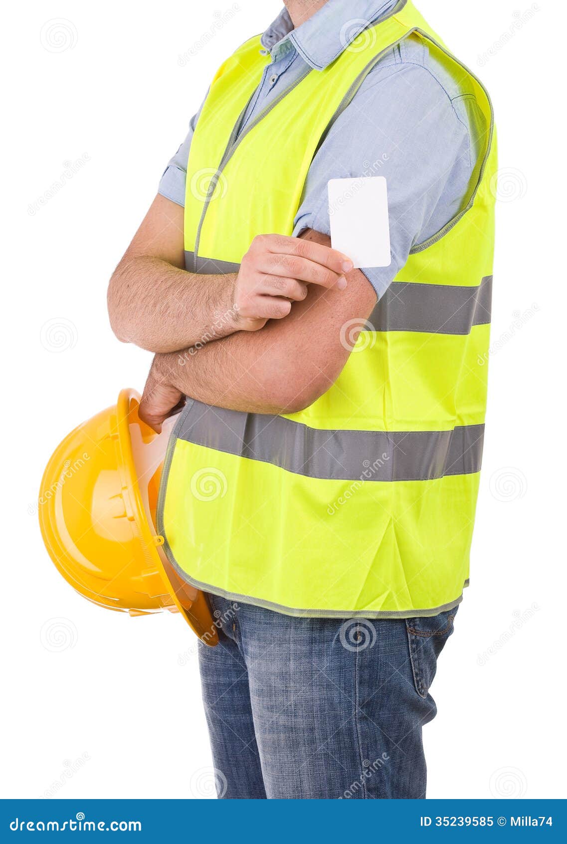 Blue collar worker. stock image. Image of laborer, advertising - 35239585