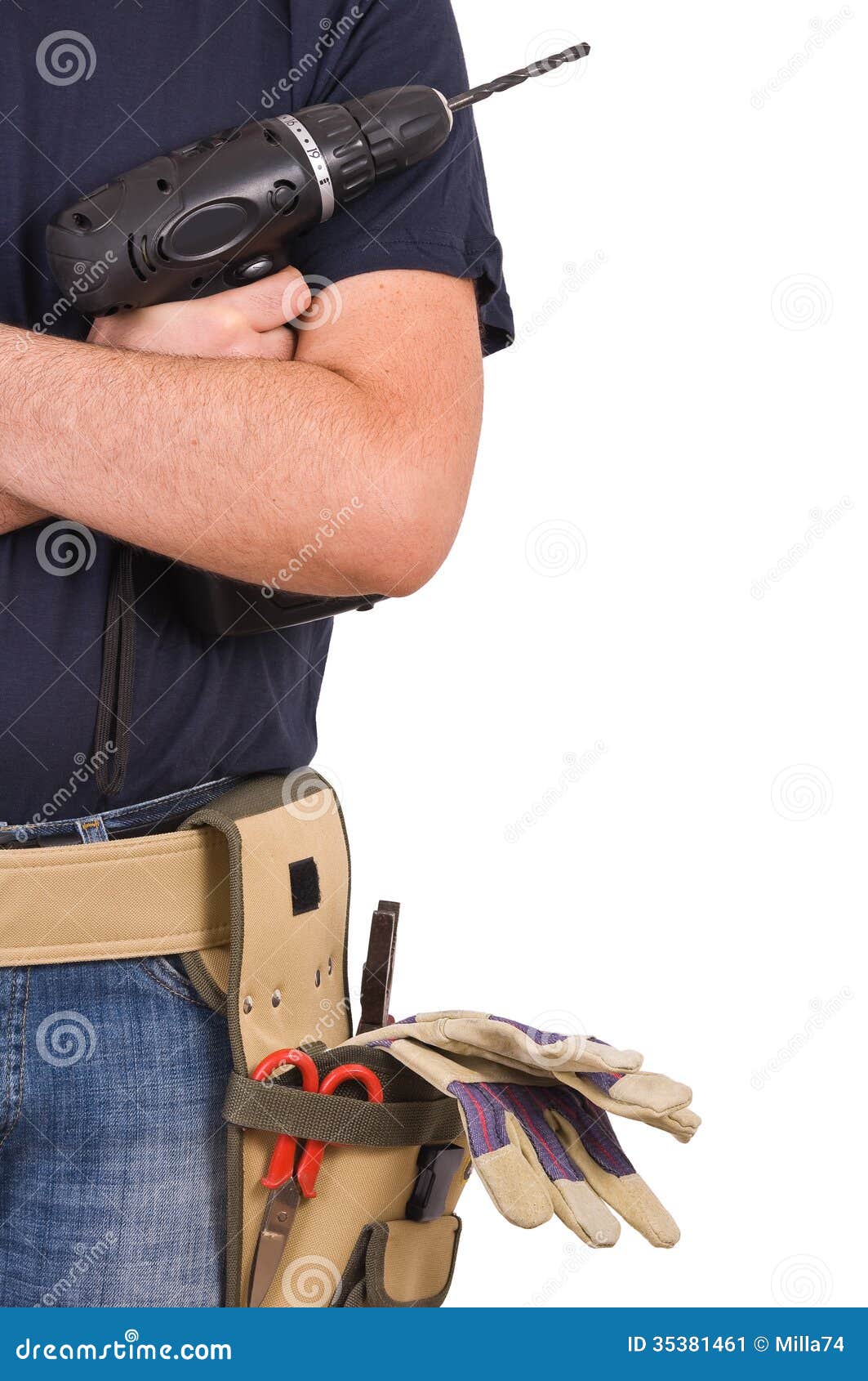 Blue collar worker. stock image. Image of carpenter, pliers - 35381461