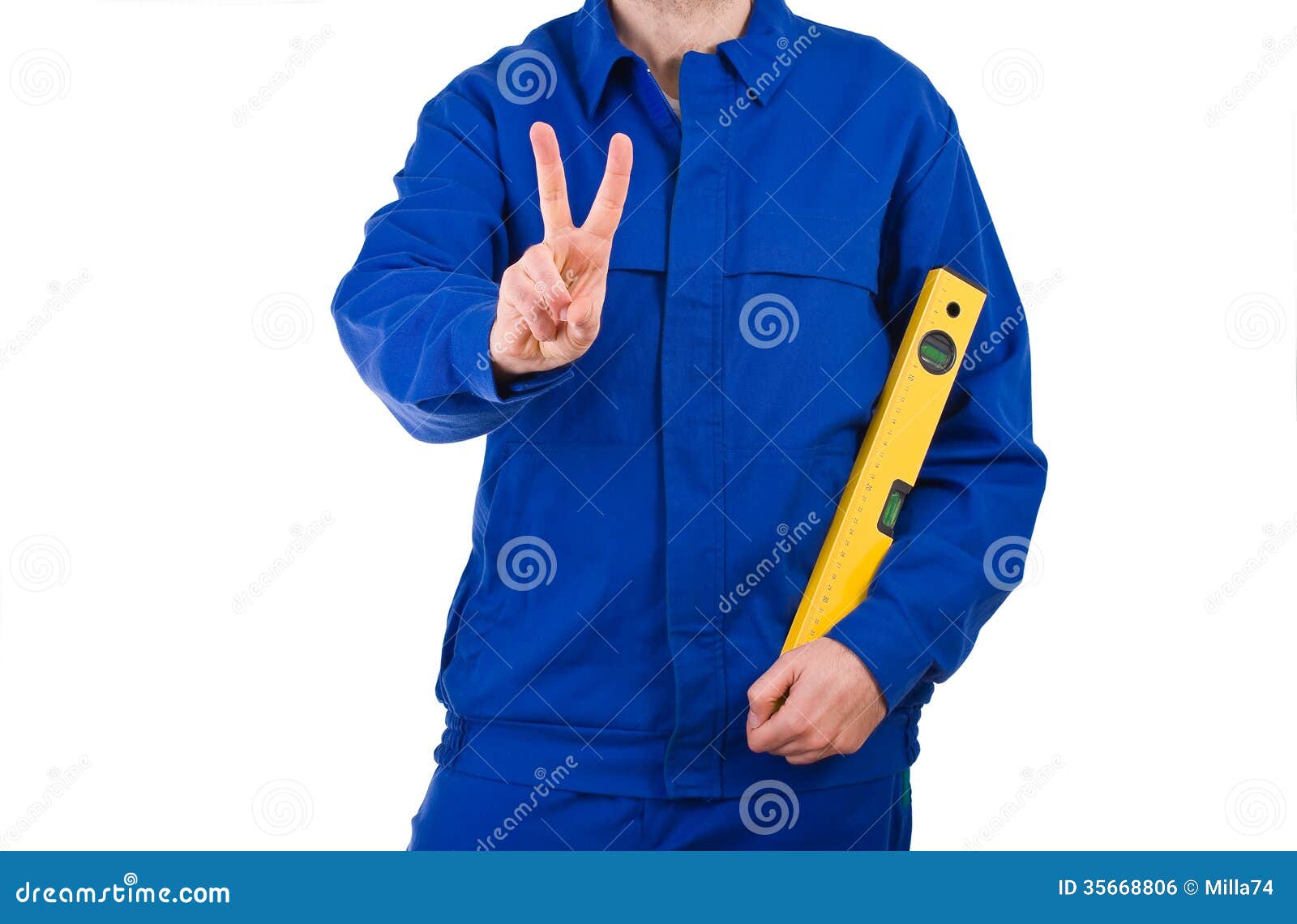 Blue collar worker. stock photo. Image of hardhat, construction - 35668806