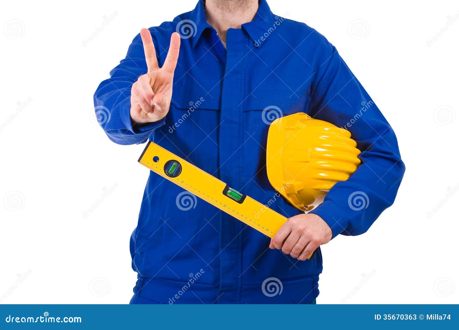 Blue collar worker. stock image. Image of employee, collar - 35670363