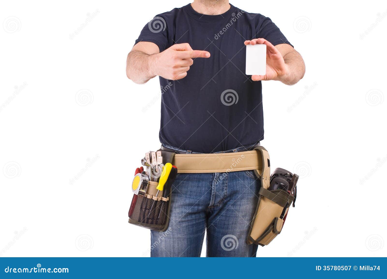 Blue collar worker. stock image. Image of handyman, advertisement ...