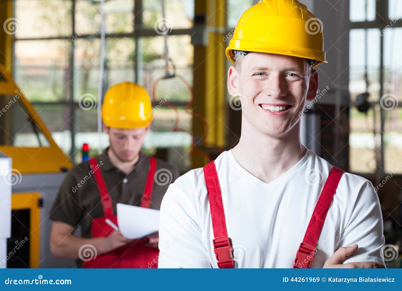 Blue-collar Worker Working in Fabric Stock Image - Image of laborer ...