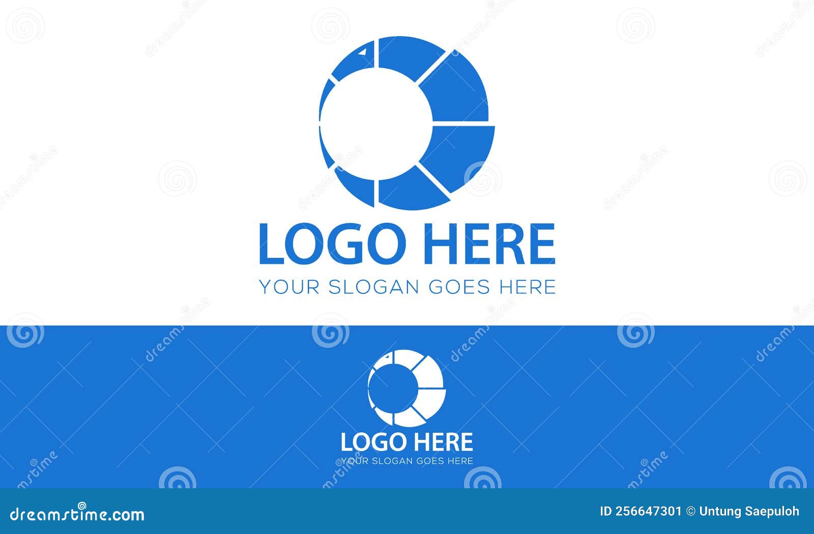 Blue Color Abstract Armadillo Circle Logo Design Stock Vector ...