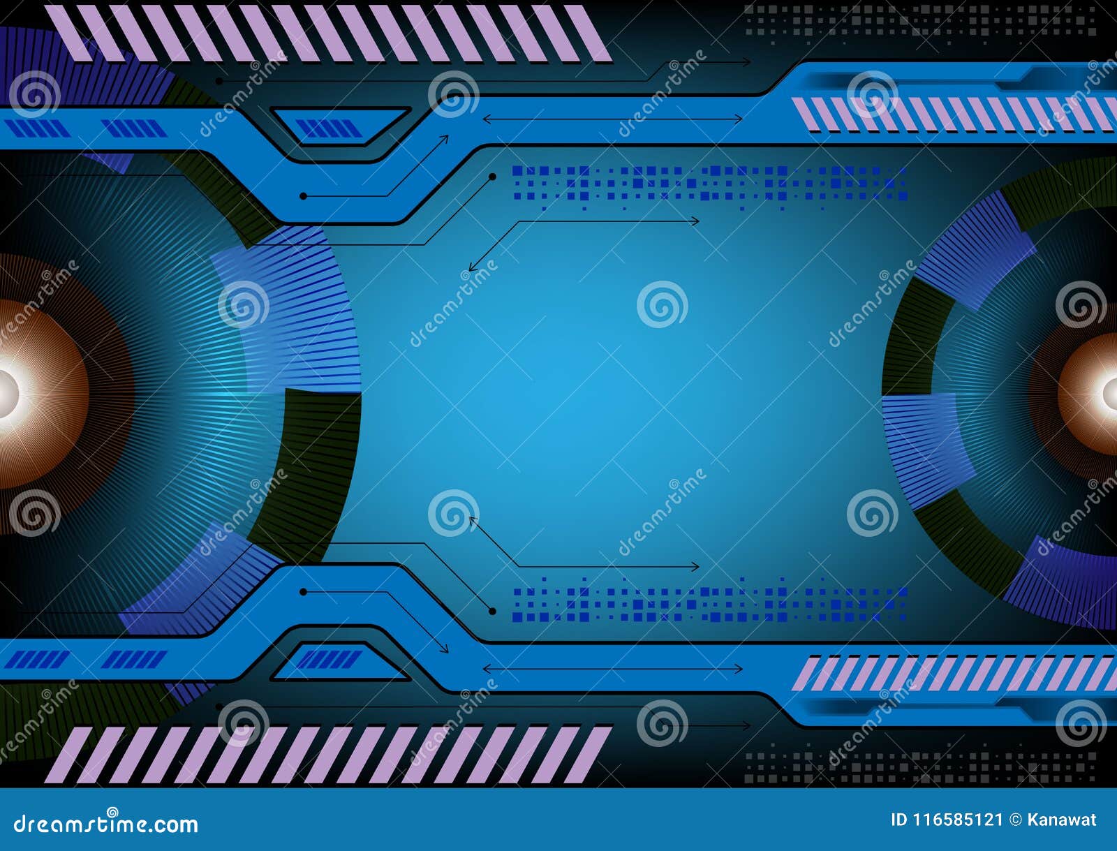Blue Color Abstract Background Technology Concept, Vector Illustration ...