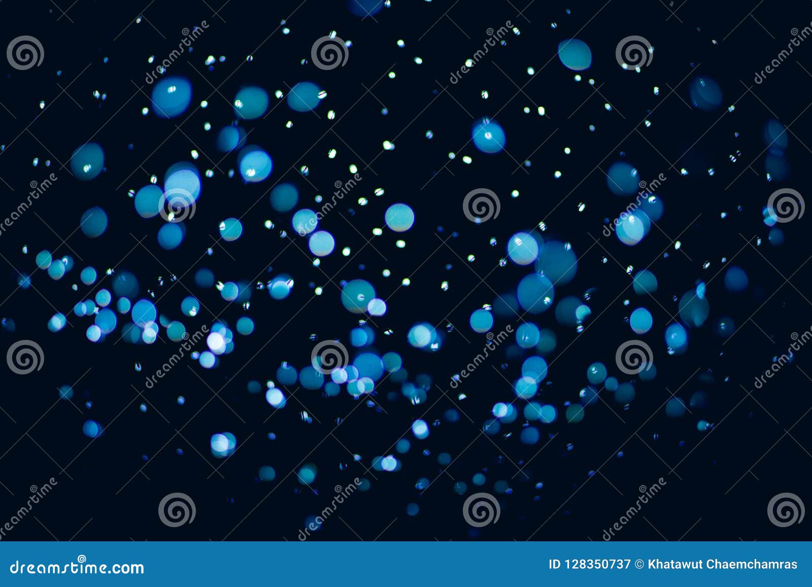 Blue Color Abstract Bokeh Background for Technology Theme Design Stock ...