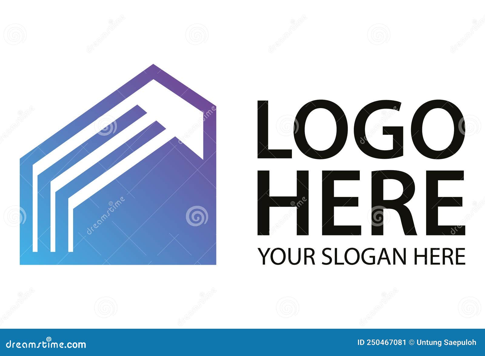 Blue Color Abstract Book Logo Design Stock Vector - Illustration of ...