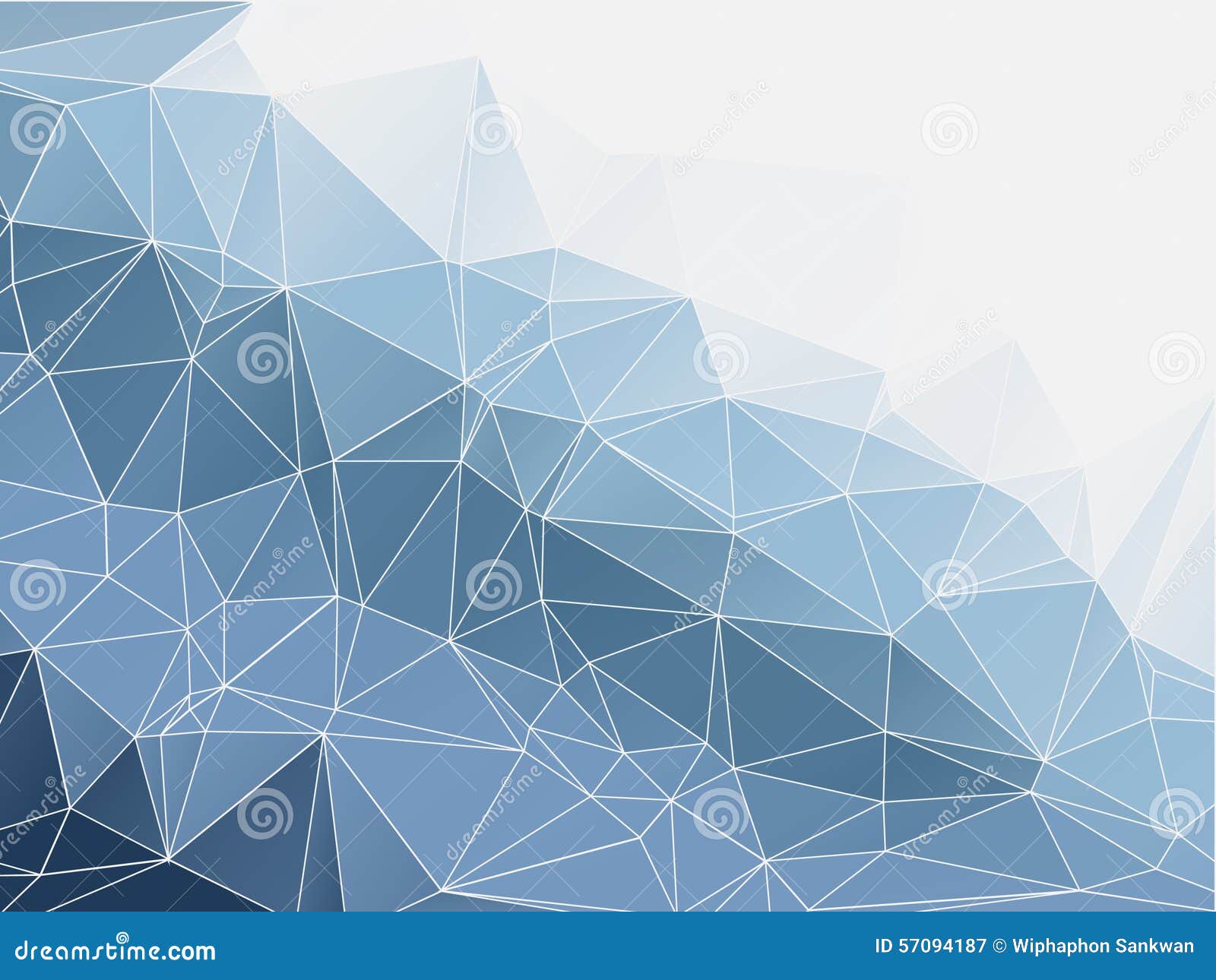 Blue Color Abstract Polygonal Geometric Stock Vector - Illustration of ...