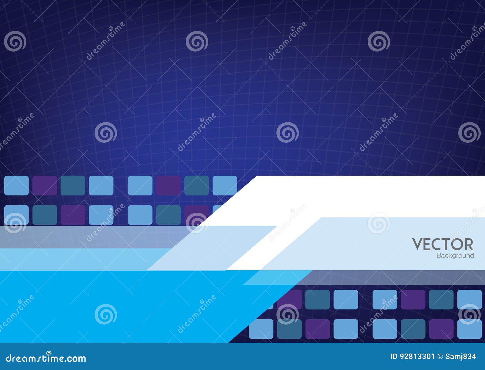 Blue Color Abstract Squares Background Stock Vector - Illustration of ...