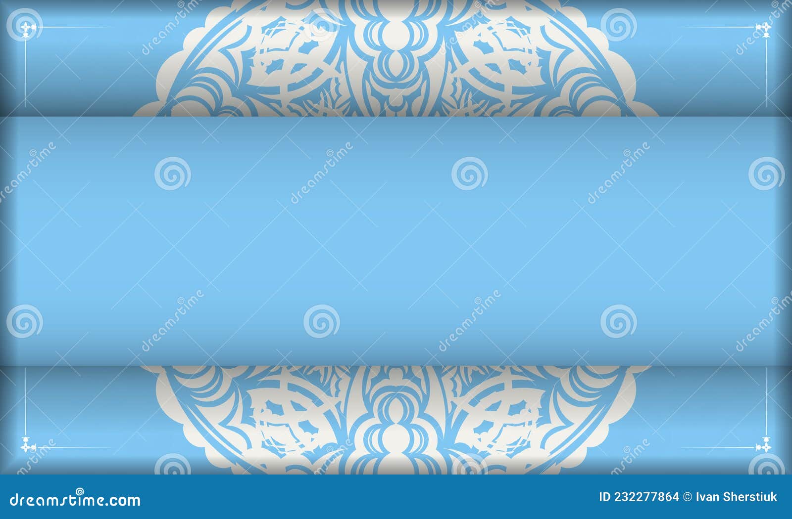 Blue Color Banner with Abstract White Pattern for Logo Design Stock ...