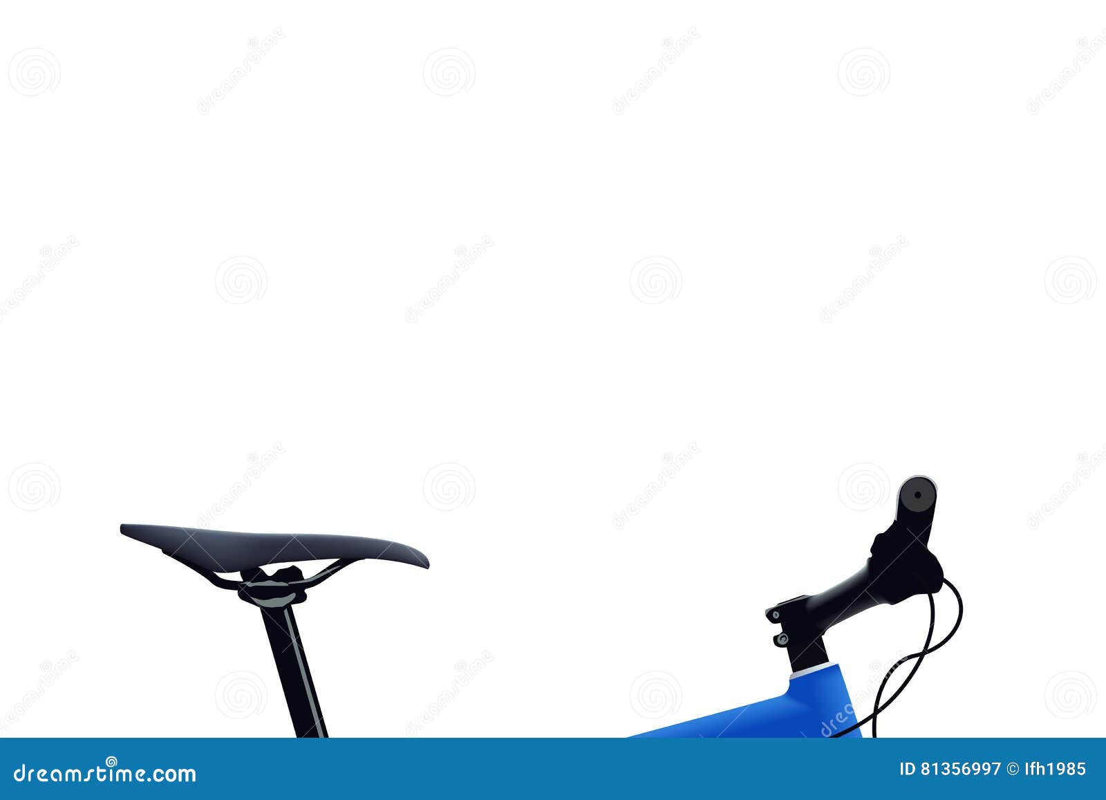 Blue color bicycle stock vector. Illustration of icon - 81356997