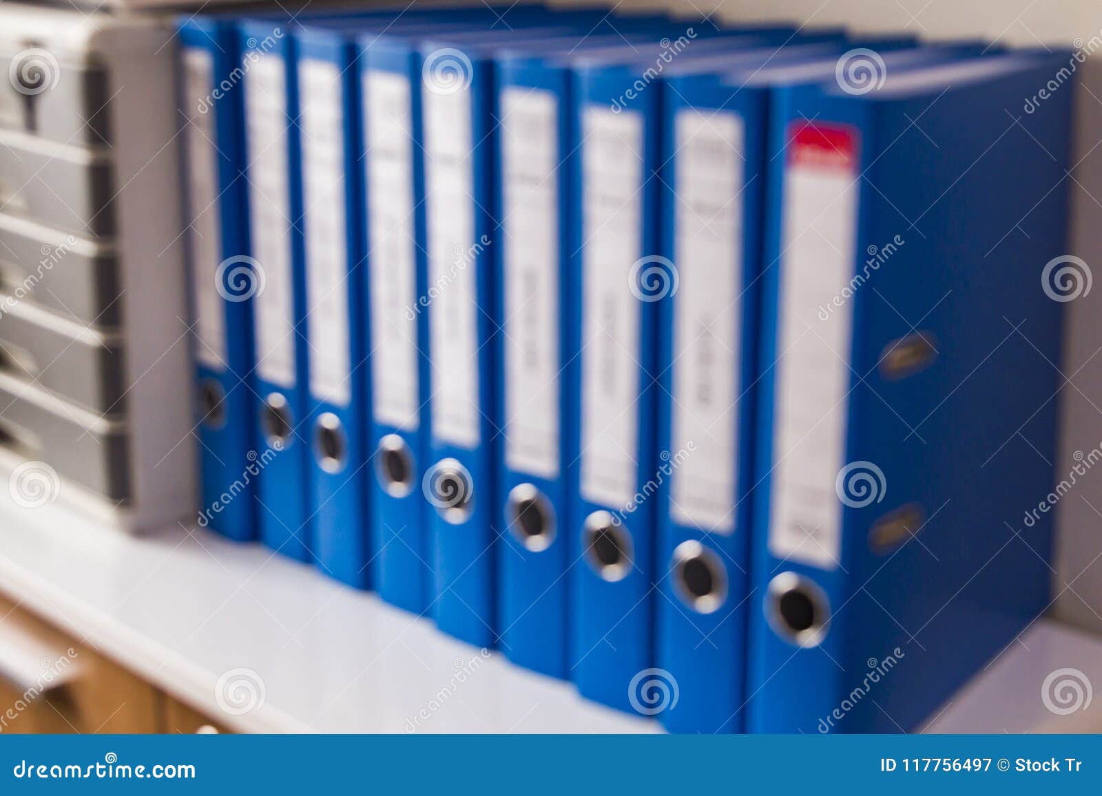 Blur Office Files stock image. Image of dark, blue, documentation ...