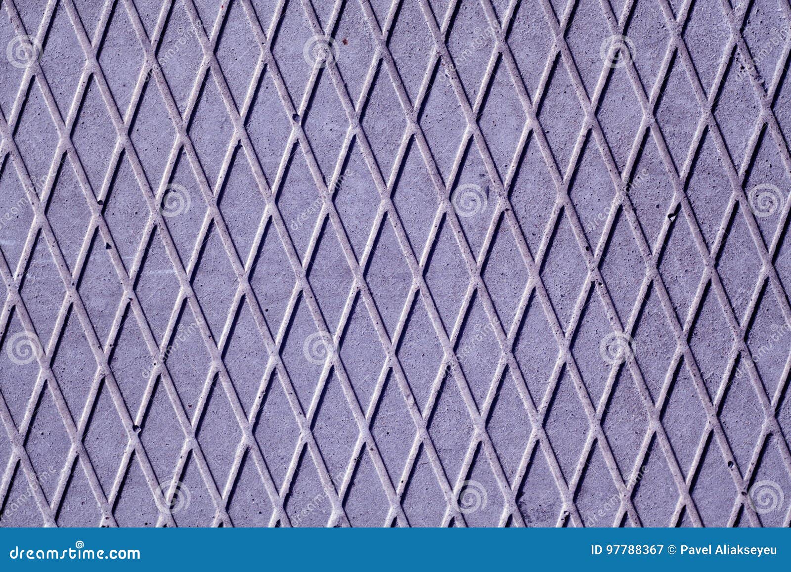Blue Color Cement Floor with Rhombus Pattern. Stock Image - Image of ...