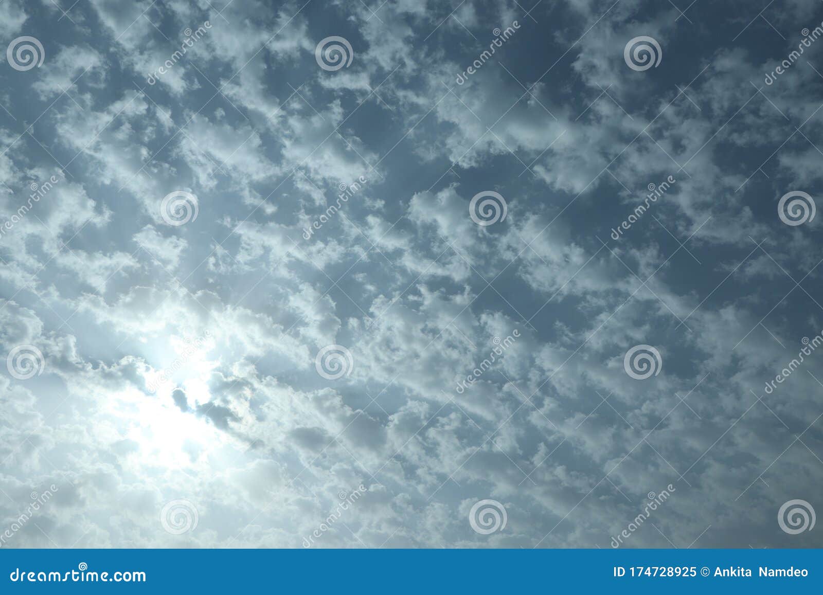 Different Shape in Blue Sky Stock Image - Image of evening, horizontal ...