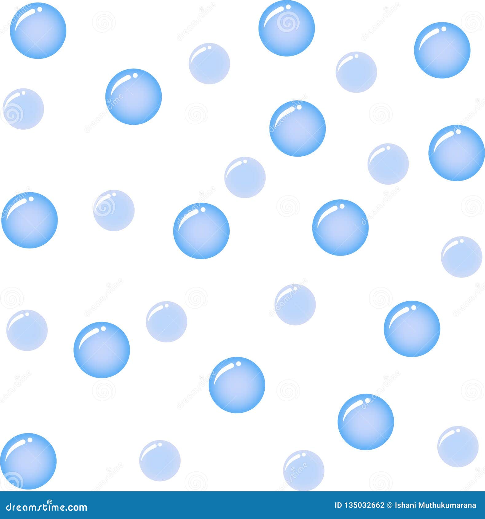 Abstract Blue Color Bubbles with White Background Stock Vector ...