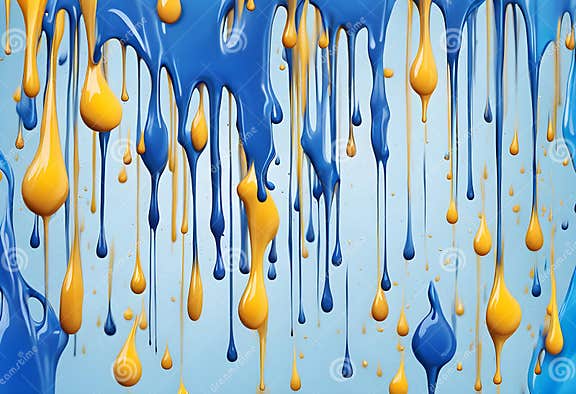 Blue Color Drop Paint Abstract Background Stock Illustration ...