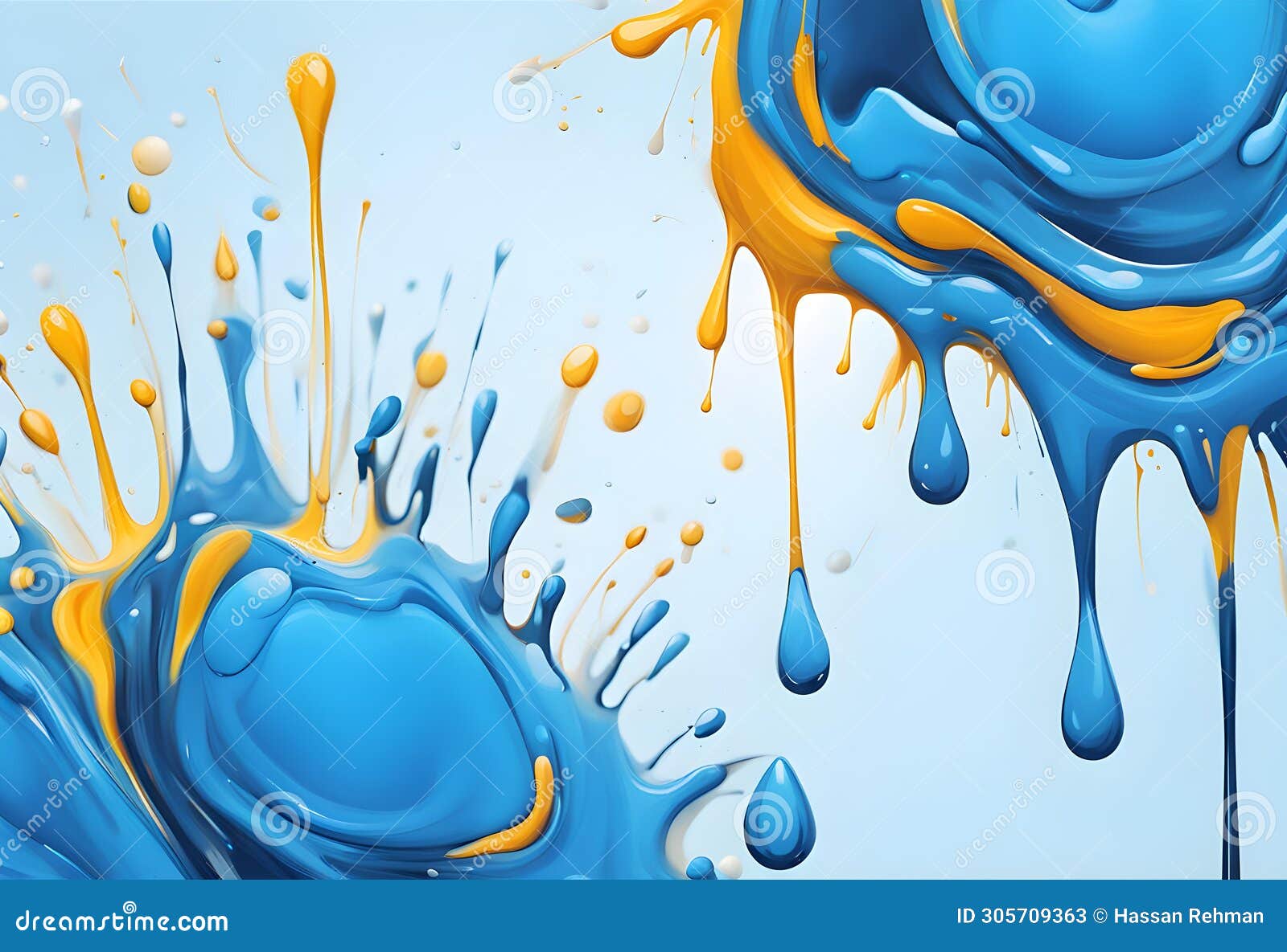 Blue Color Drop Paint Abstract Background Stock Illustration ...