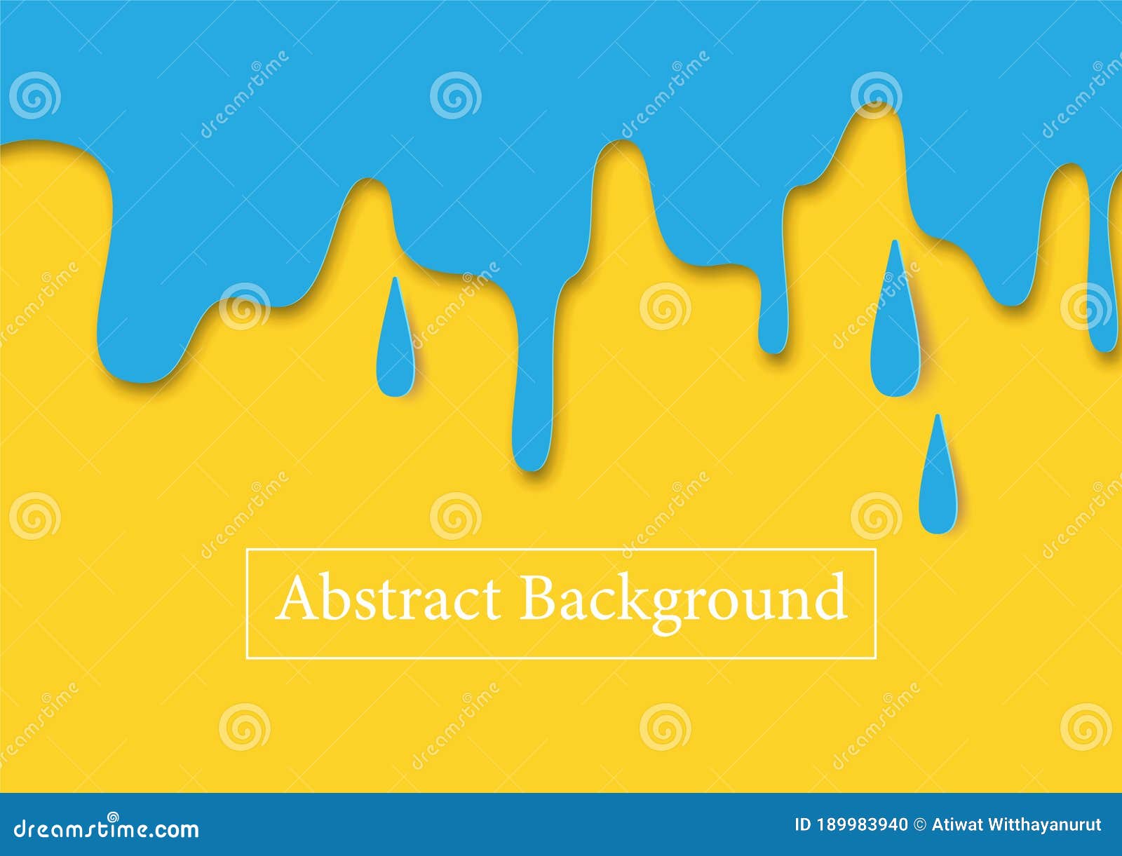 Blue Color Drop on Yellow Background Stock Vector - Illustration of ...