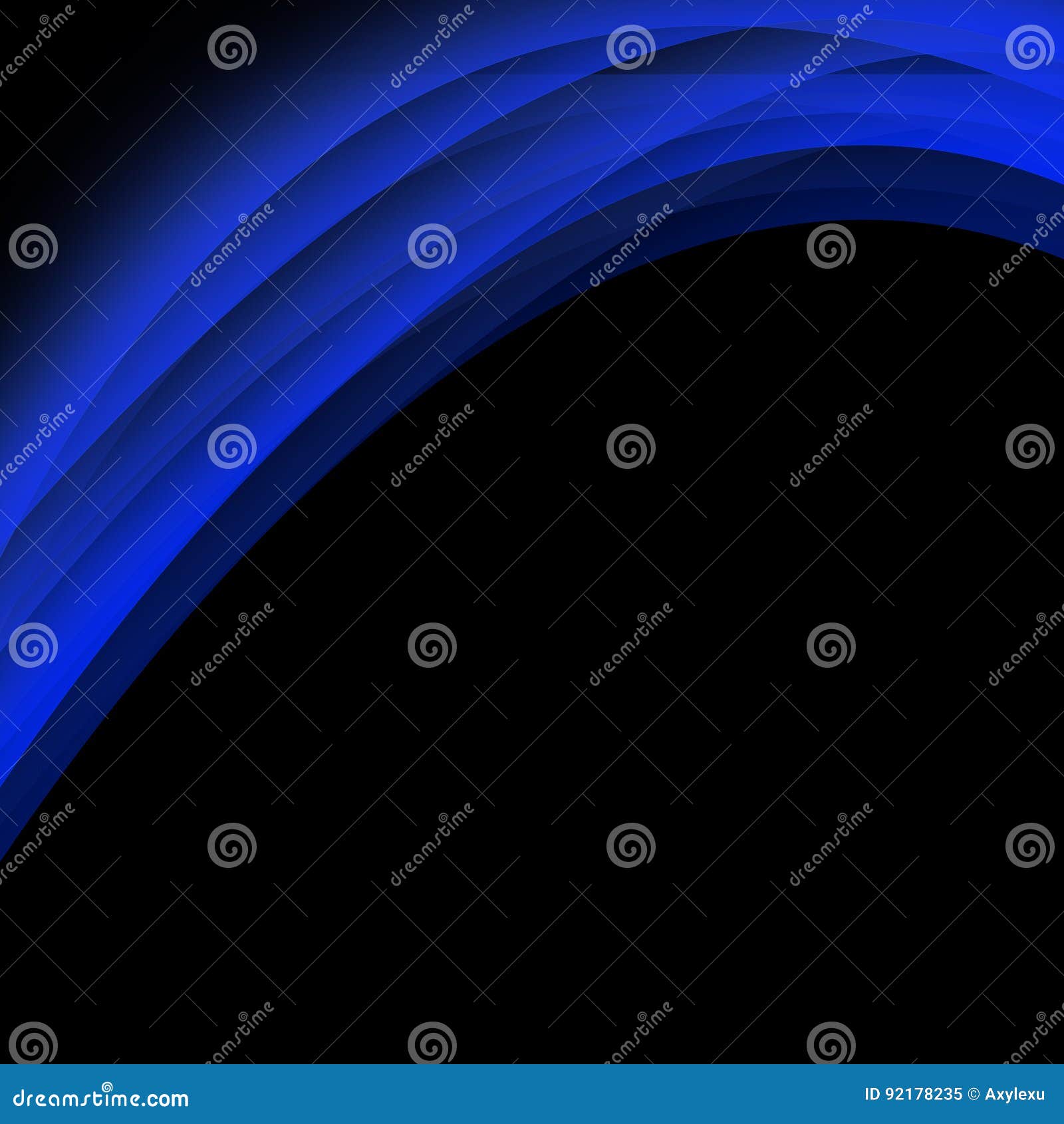 Blue Color Dynamic Lines Modern Abstract Stock Illustration ...