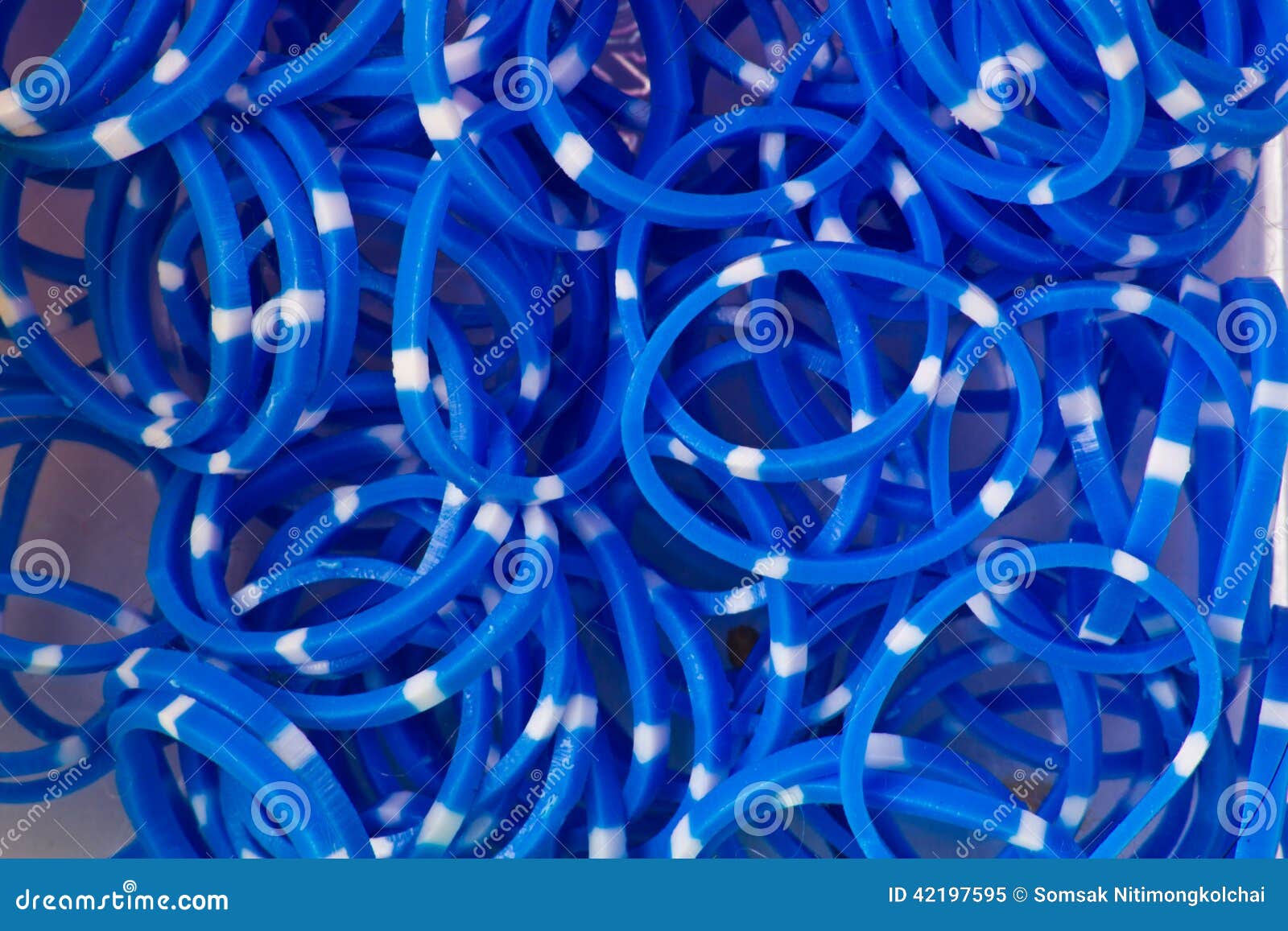 Elastic Loom Bands Color Full In Side Box Isolate On White Background ...