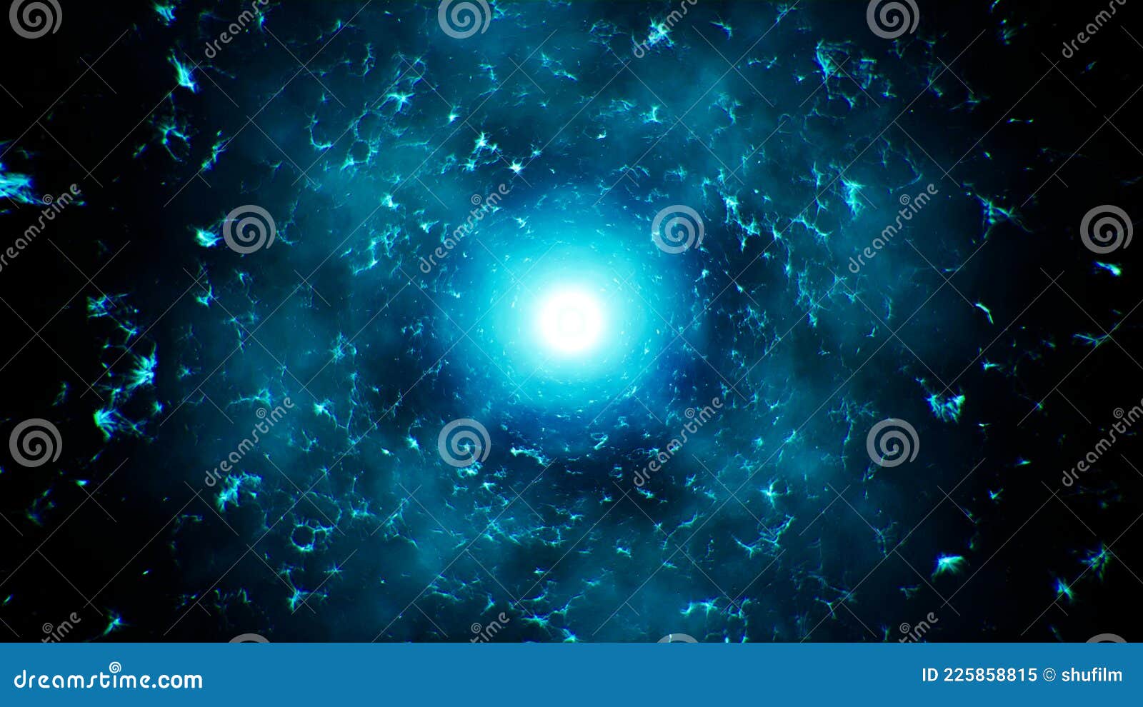 Blue Color Electrical Mist Energy Background Stock Illustration ...