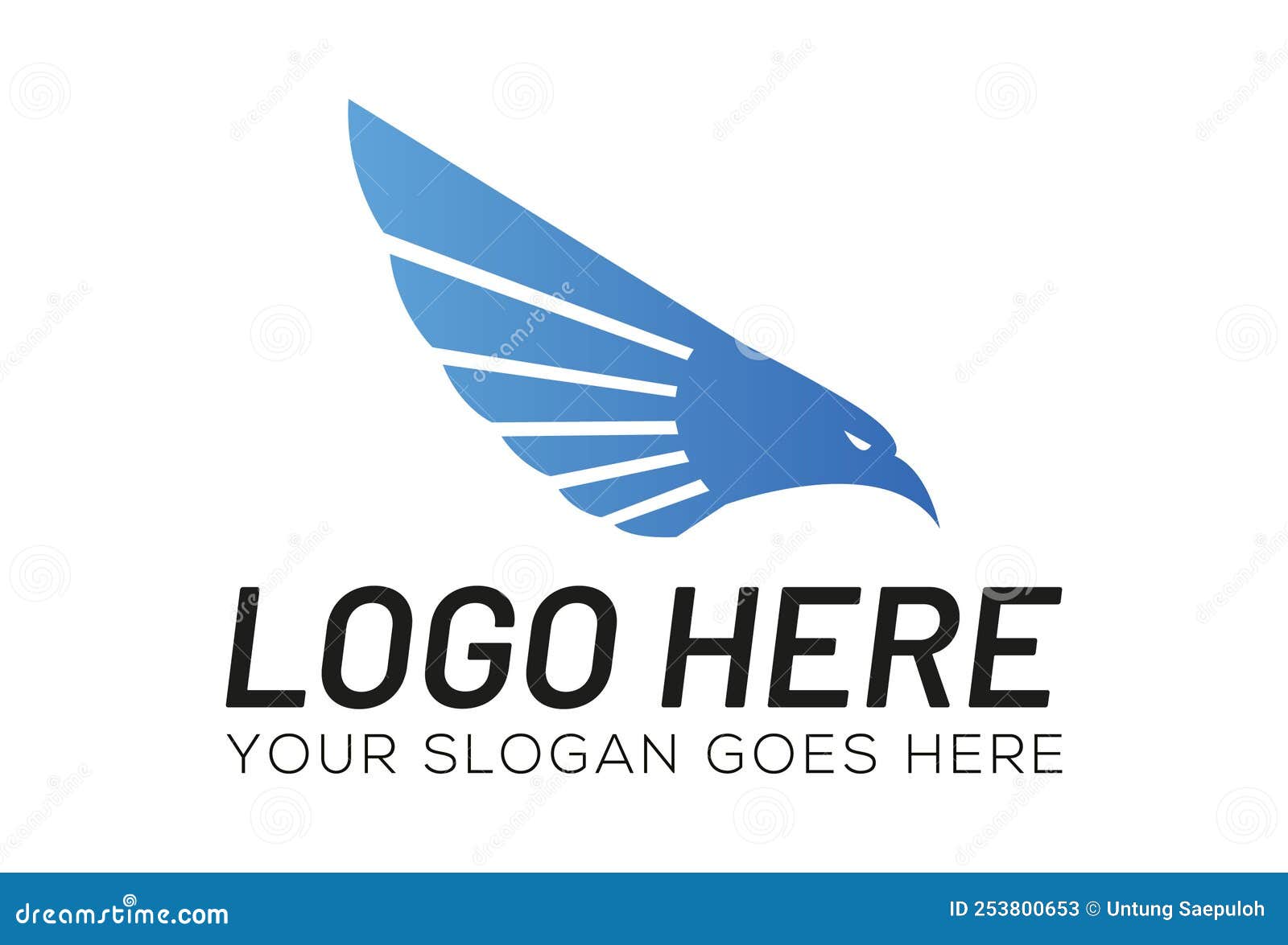 Blue Color Fast Bird Logo Design Stock Vector - Illustration of bird ...