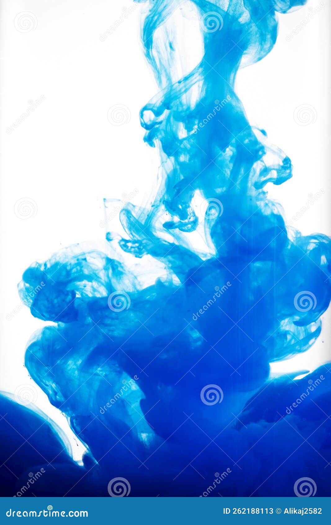 Blue Color Flowing in Smoke Forms, Smooth Abstract Moving by Acrylic ...