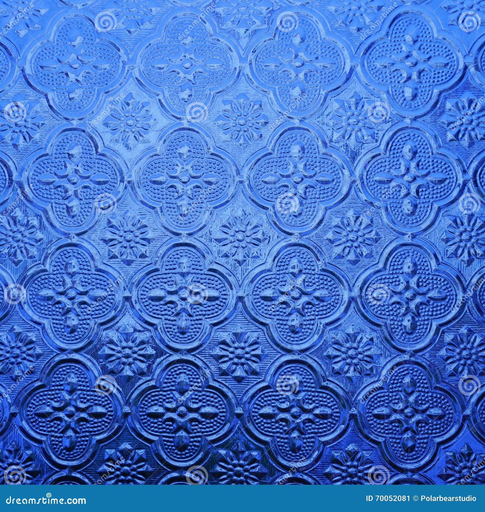 Blue Color Glass with Thai Pattern Stock Image - Image of grunge ...