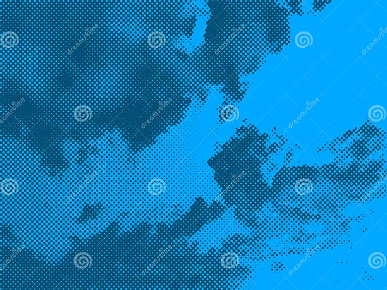 Blue Color Halftone Comic Book Cover Background Dotted Gradient Empty ...