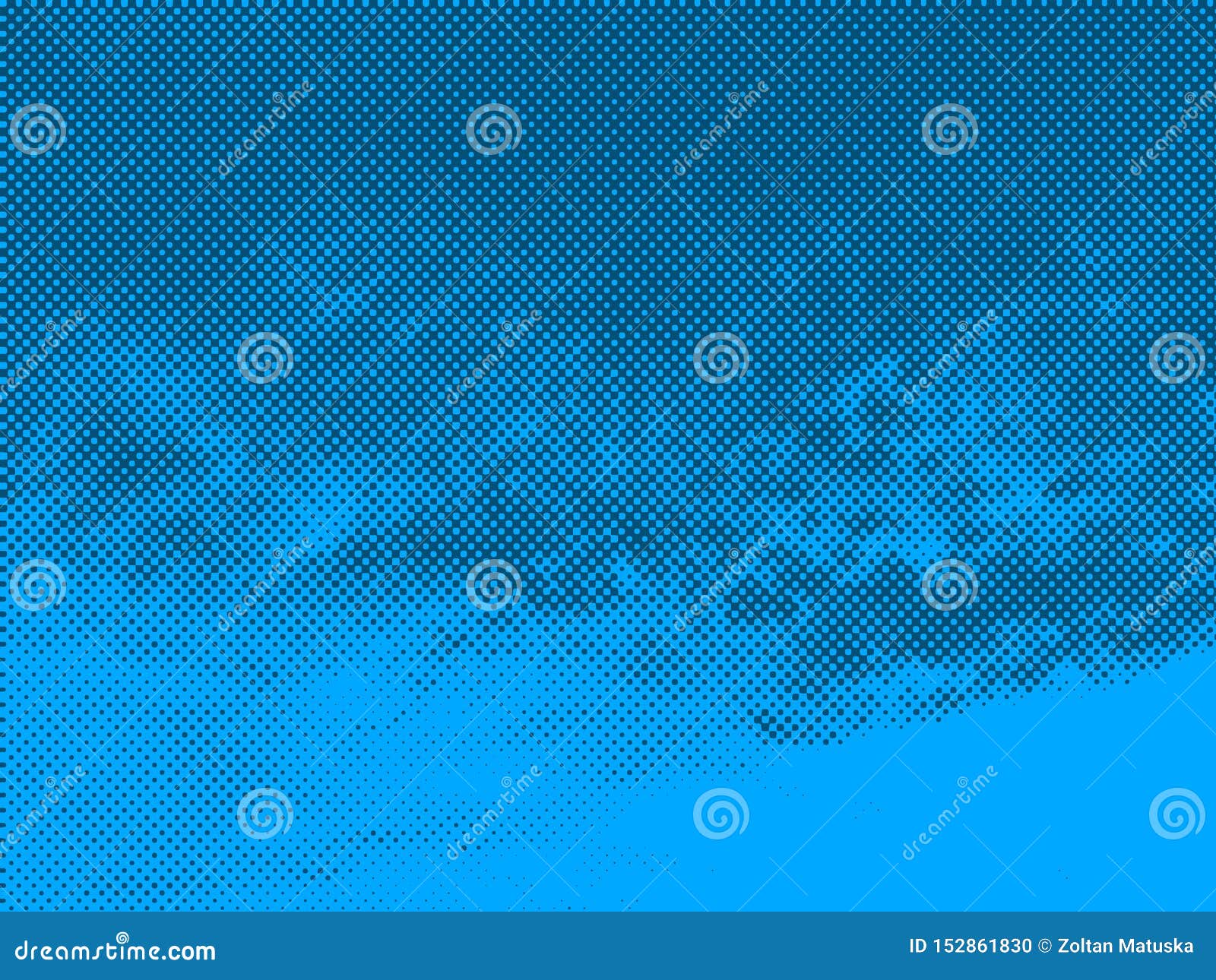 Blue Color Halftone Comic Book Cover Background Dotted Gradient Empty ...