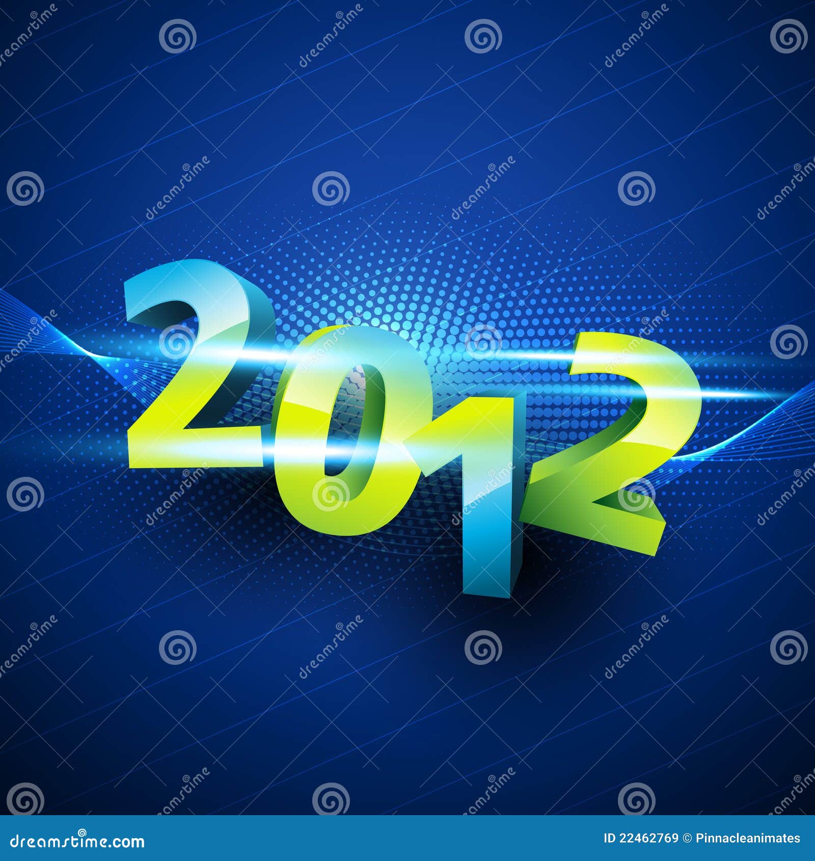 Blue color happy new year stock vector. Illustration of abstract - 22462769