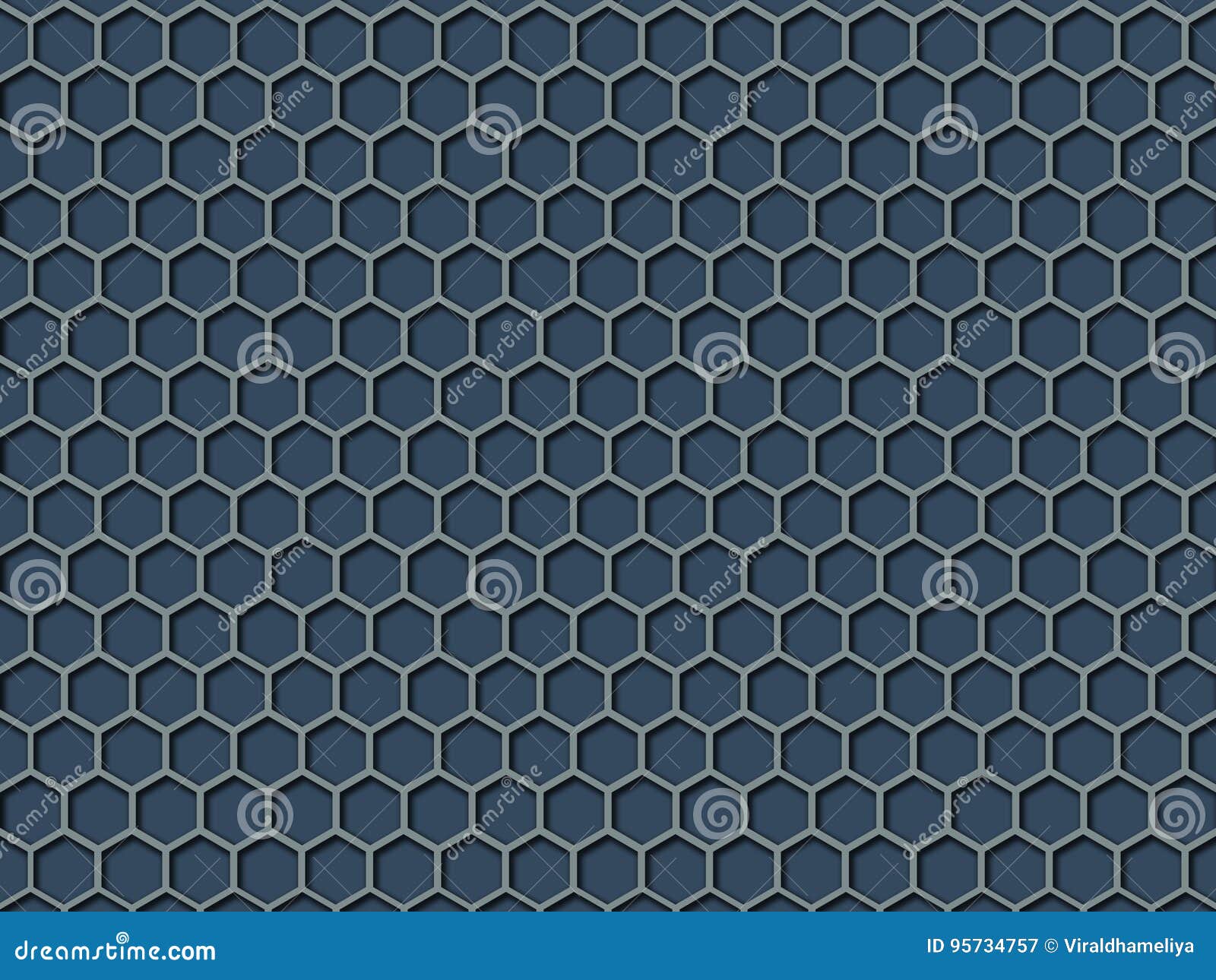 Blue Color Honeycomb Pattern Background Stock Illustration ...