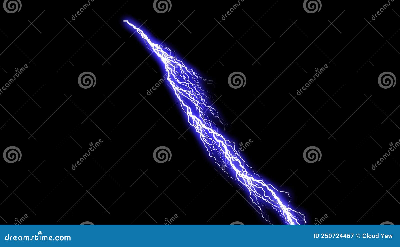 Blue Color Lightning Effect Stock Video - Video of rainstorm, bolt ...