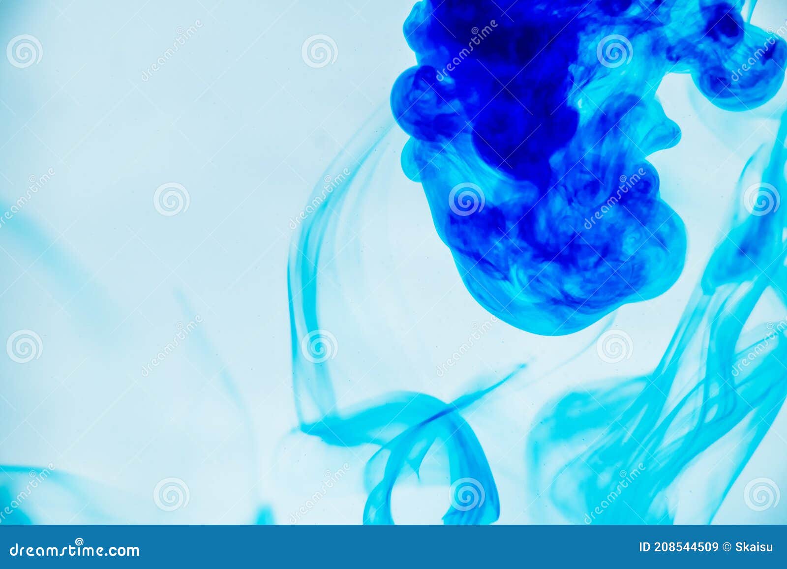 Blue Color Liquid Painting - Abstract Lines, Figures and Patterns Stock ...