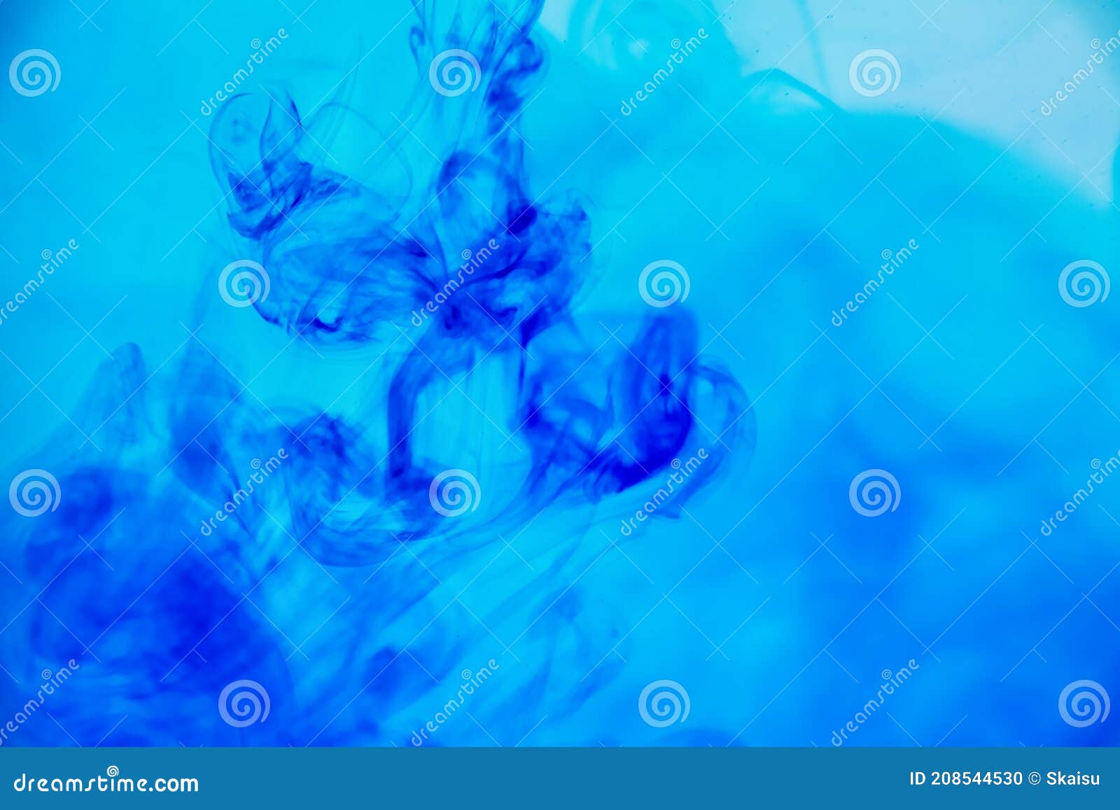 Blue Color Liquid Painting - Abstract Lines, Figures and Patterns Stock ...