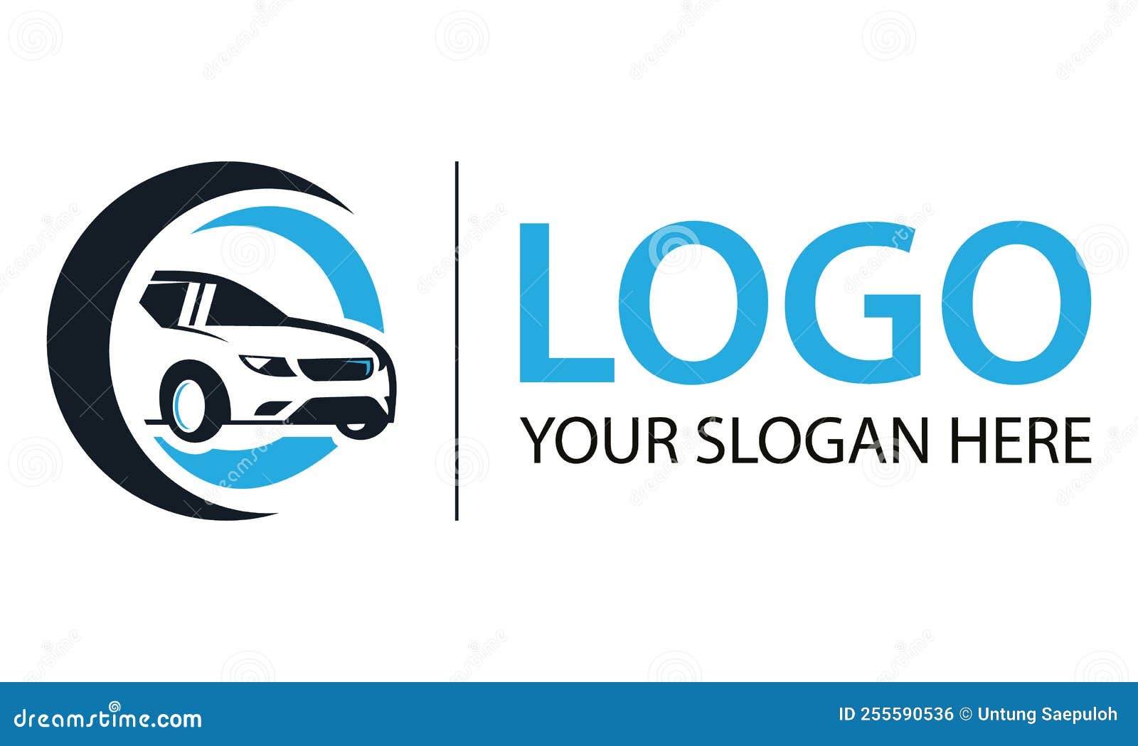 Blue Color Luxury Car Logo Design Stock Vector - Illustration of design ...