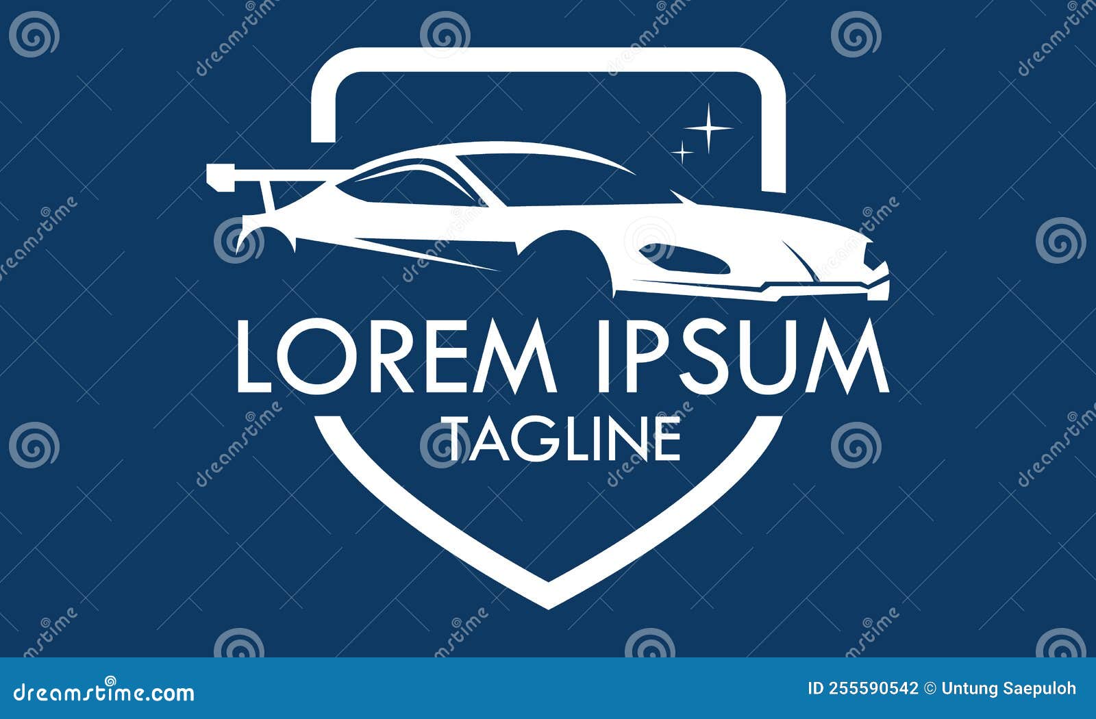 Blue Color Luxury Car Logo Design Stock Vector - Illustration of race ...