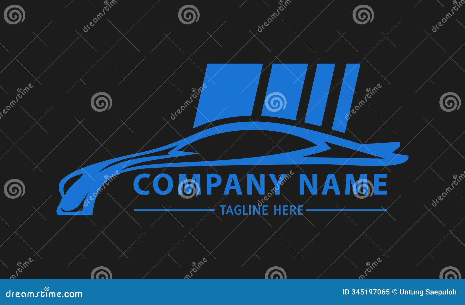 Blue Color Luxury Fast Car Logo Design Stock Vector - Illustration of ...