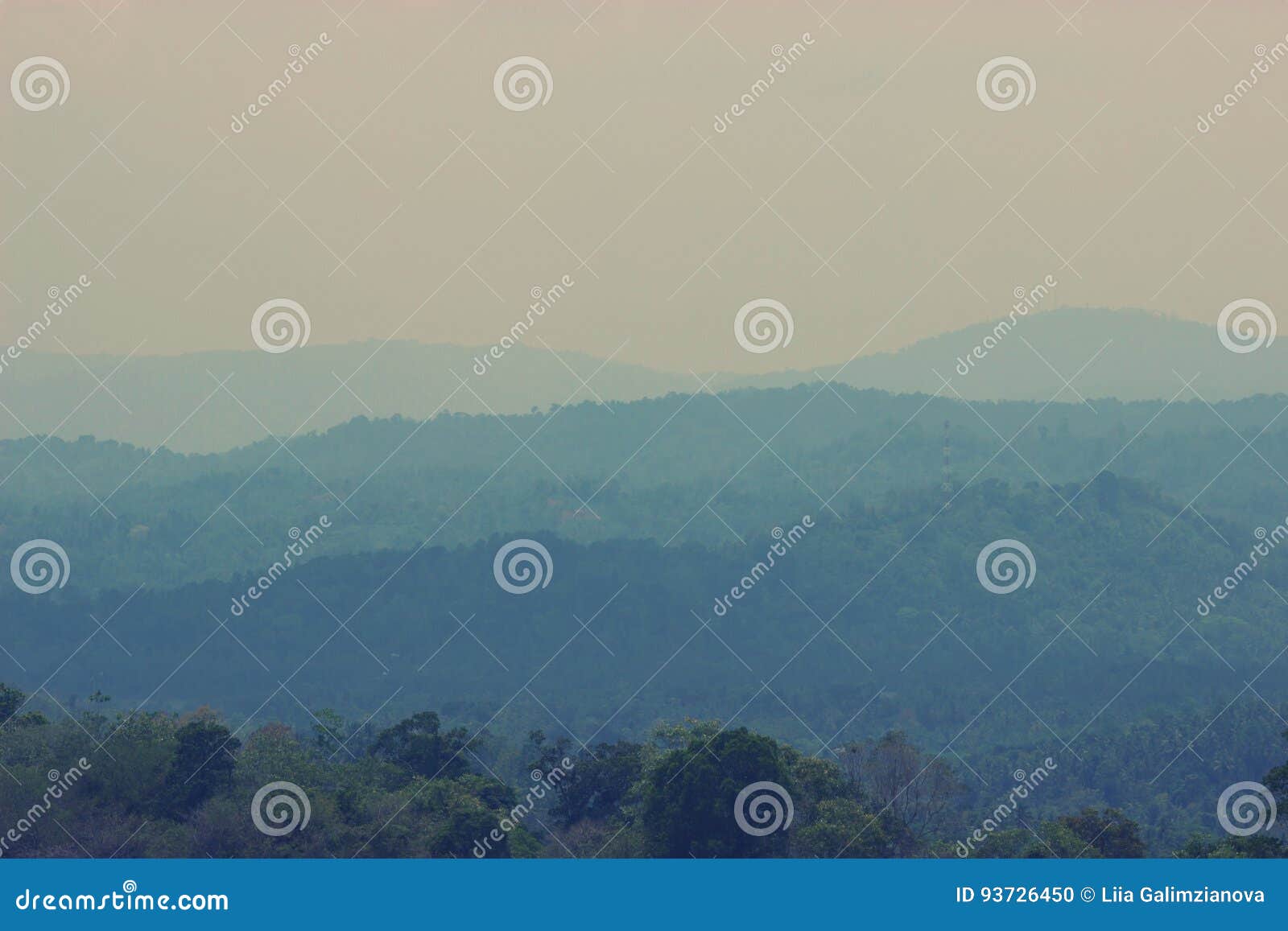 Blue Color of Mountains during Sunset Stock Photo - Image of background ...