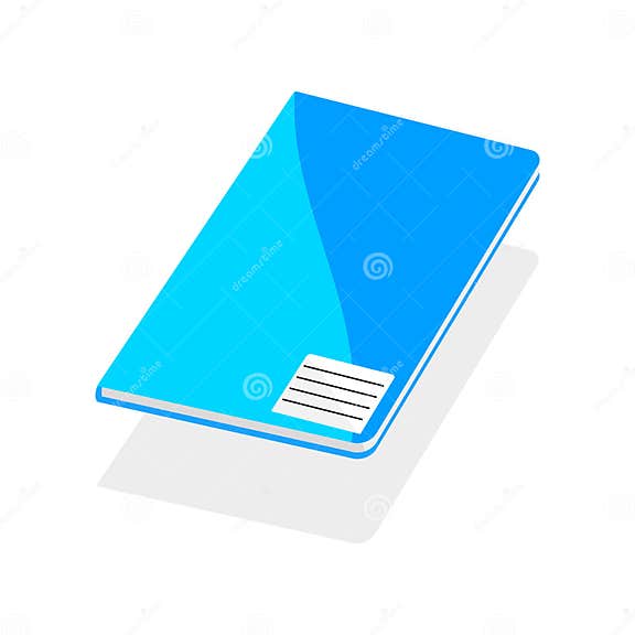 The blue color notebook stock vector. Illustration of object - 99800418