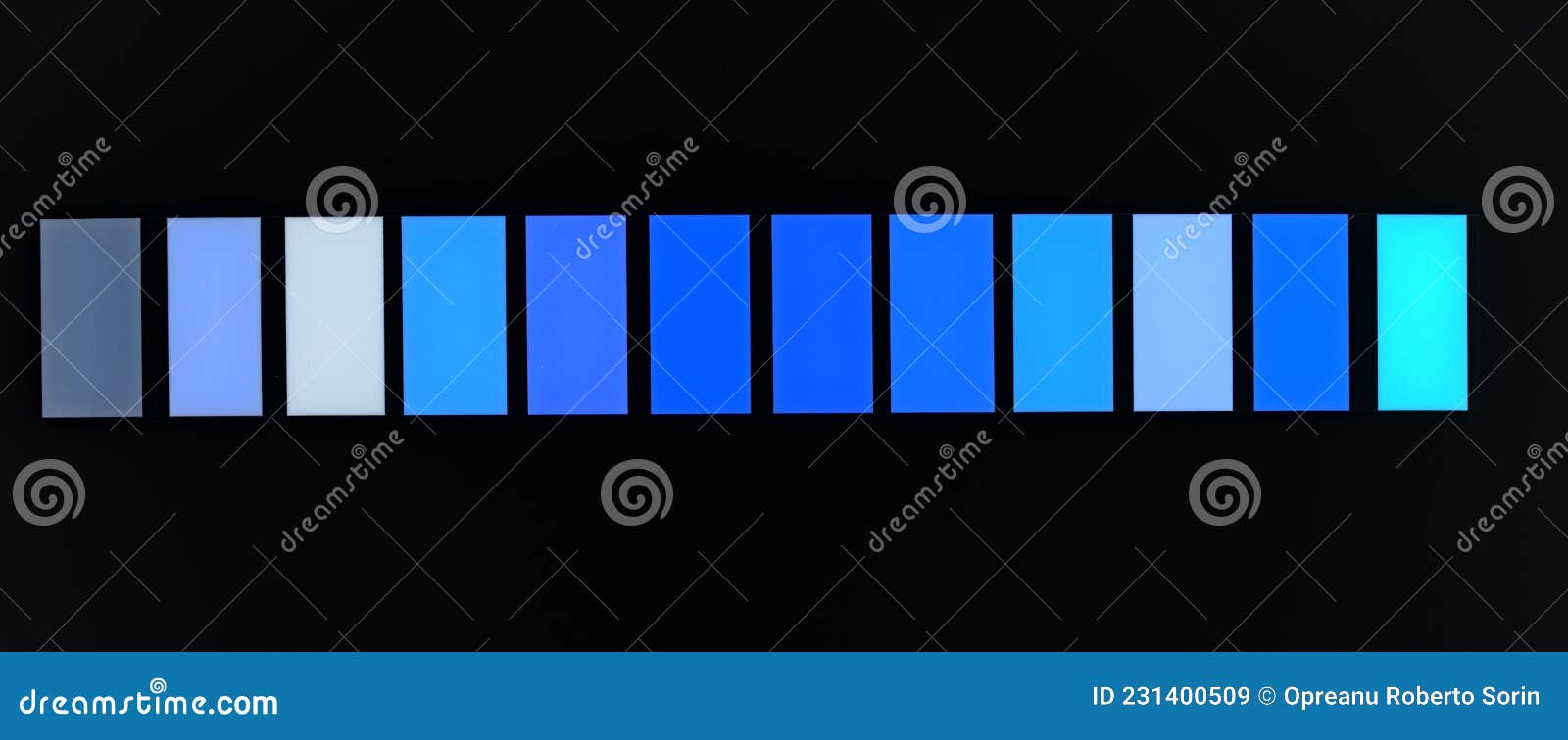 Blue color palette samples stock image. Image of fabric - 231400509