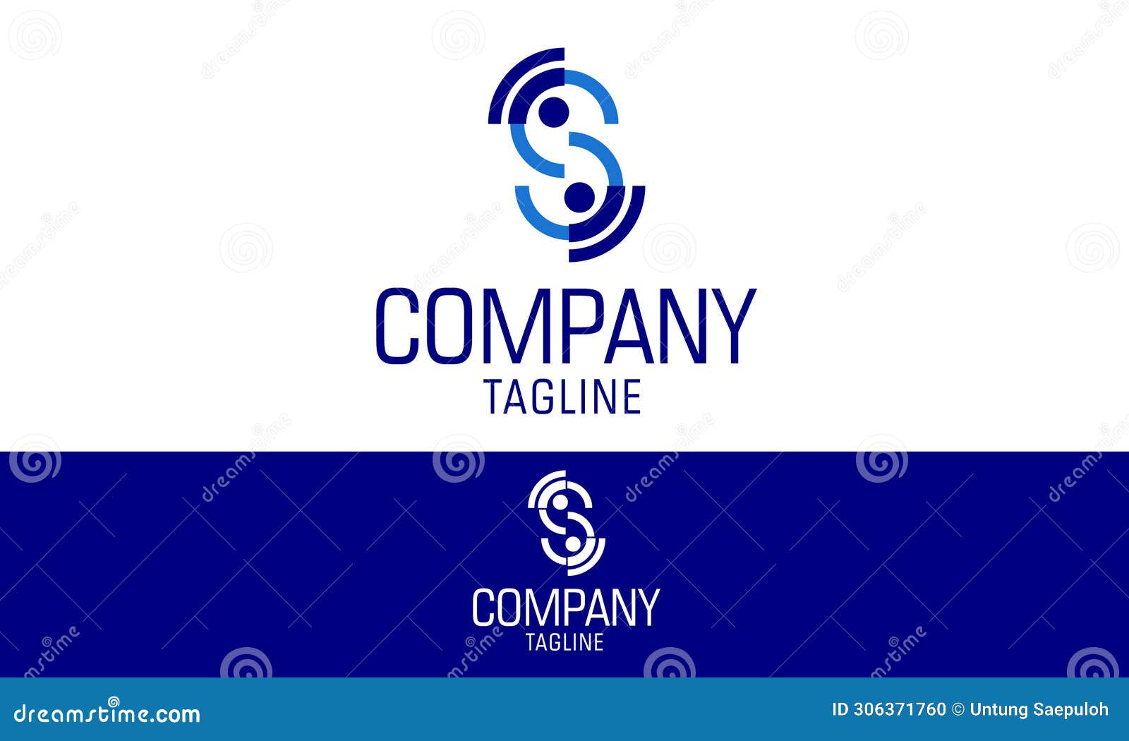 Blue Color People Connect Communication Logo Design Stock Vector ...