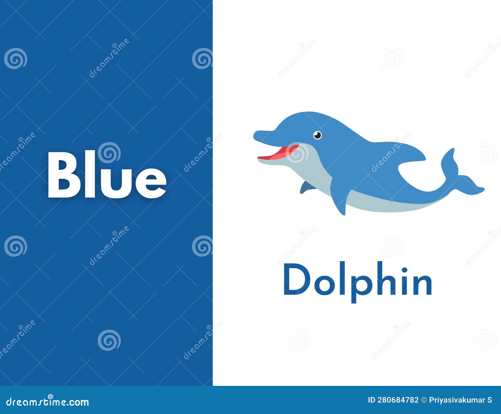 Blue Color Picture with Example, Dolphin Blue Color, Kids Learning - 1 ...