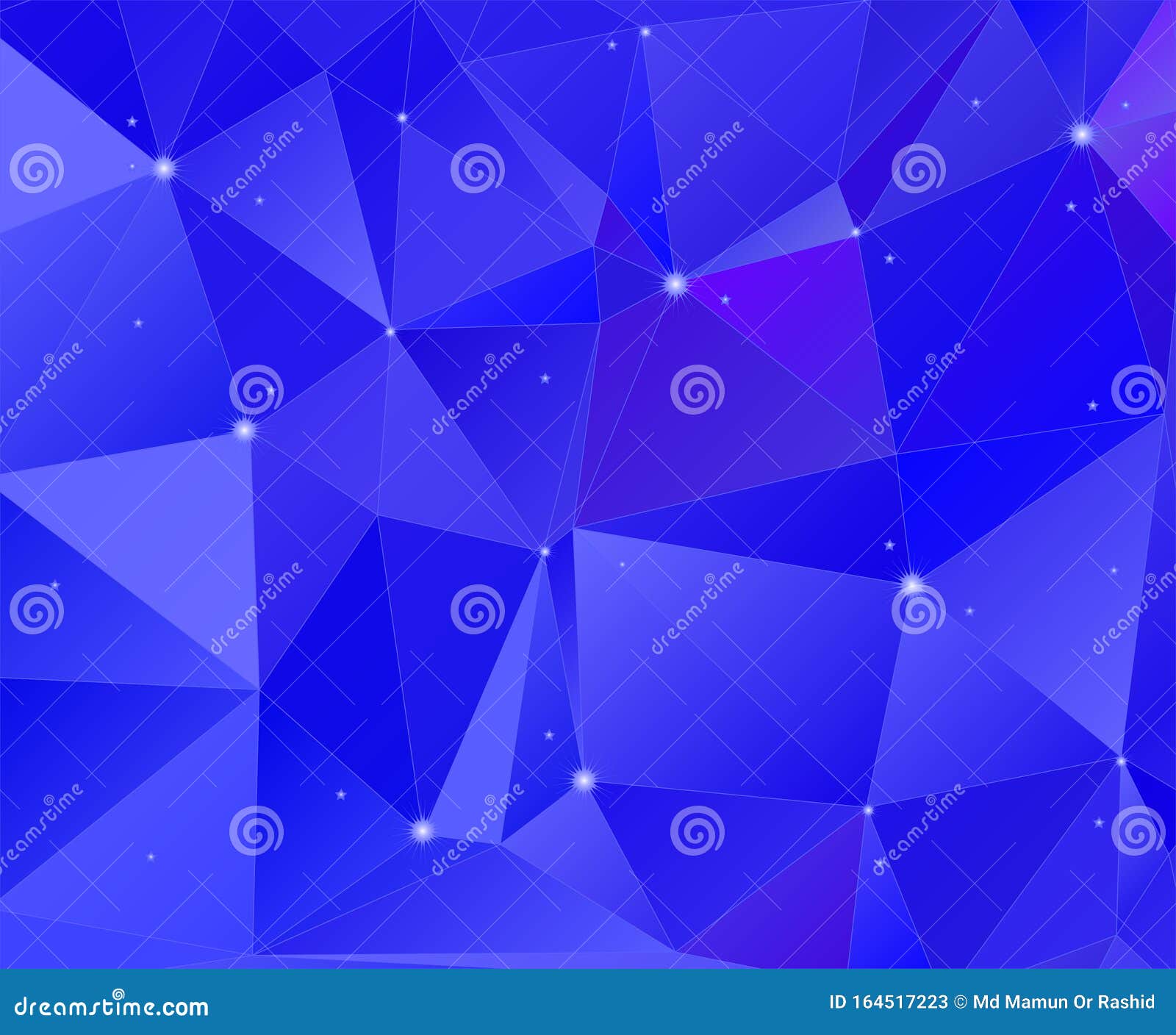 Blue Color Polygon Background. Polygon Background. Cartoon Vector ...