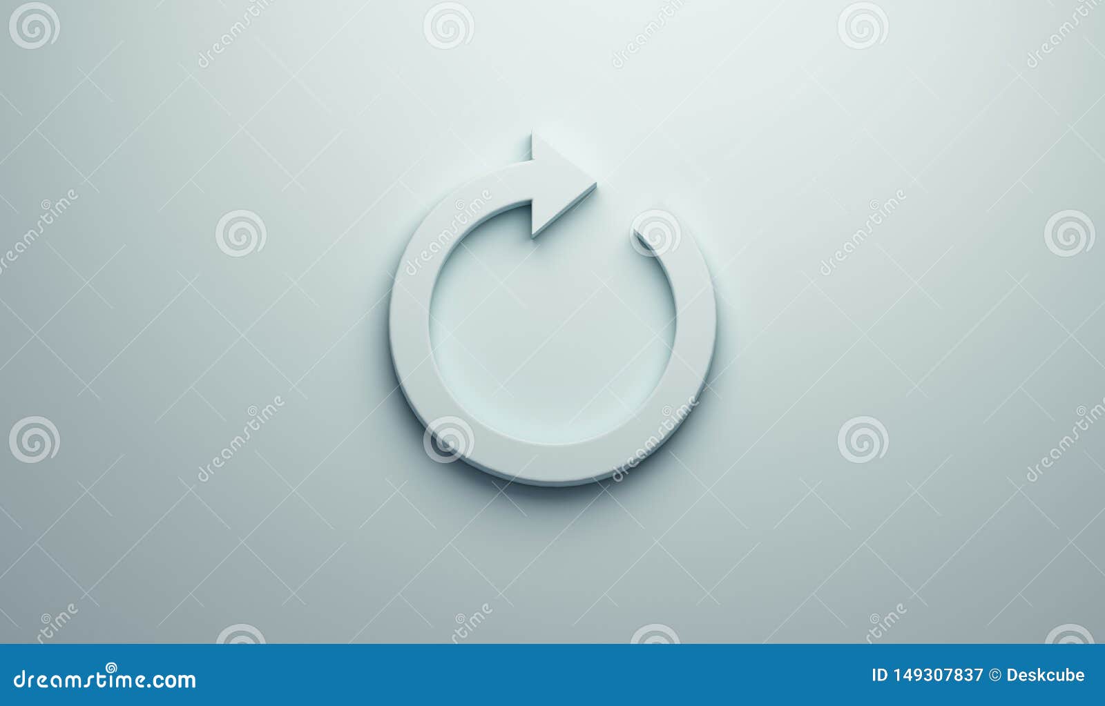 Circular Redo Arrow. 3D Blue Render Illustration Stock Illustration ...